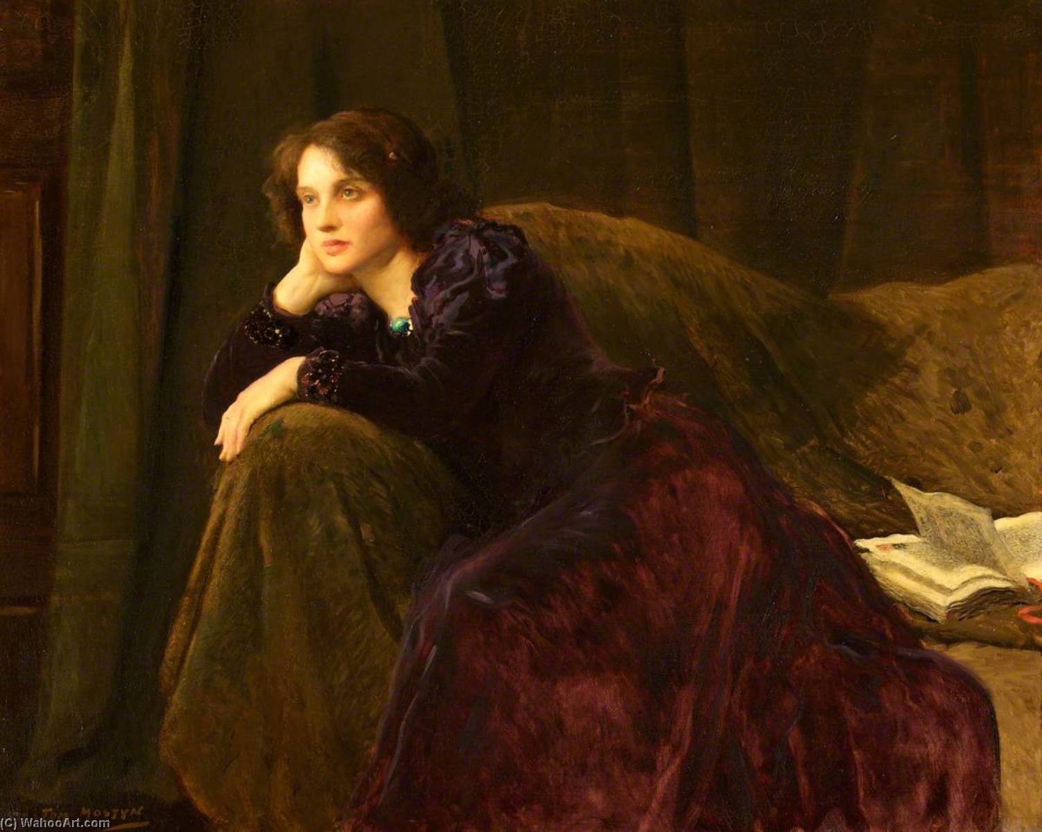 Buy Museum Art Reproductions Unsolved, 1903 by Thomas Edwin Mostyn (1864-1930) | WahooArt.com