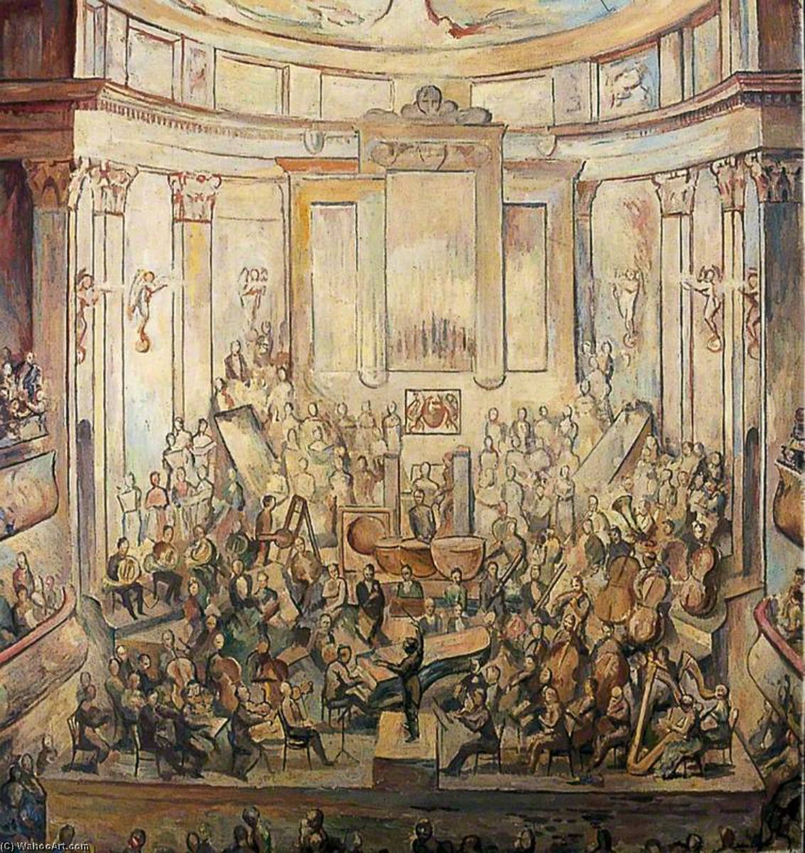 Art Reproductions The Orchestra, 1930 by John Albert Cooper (1894-1943 ...