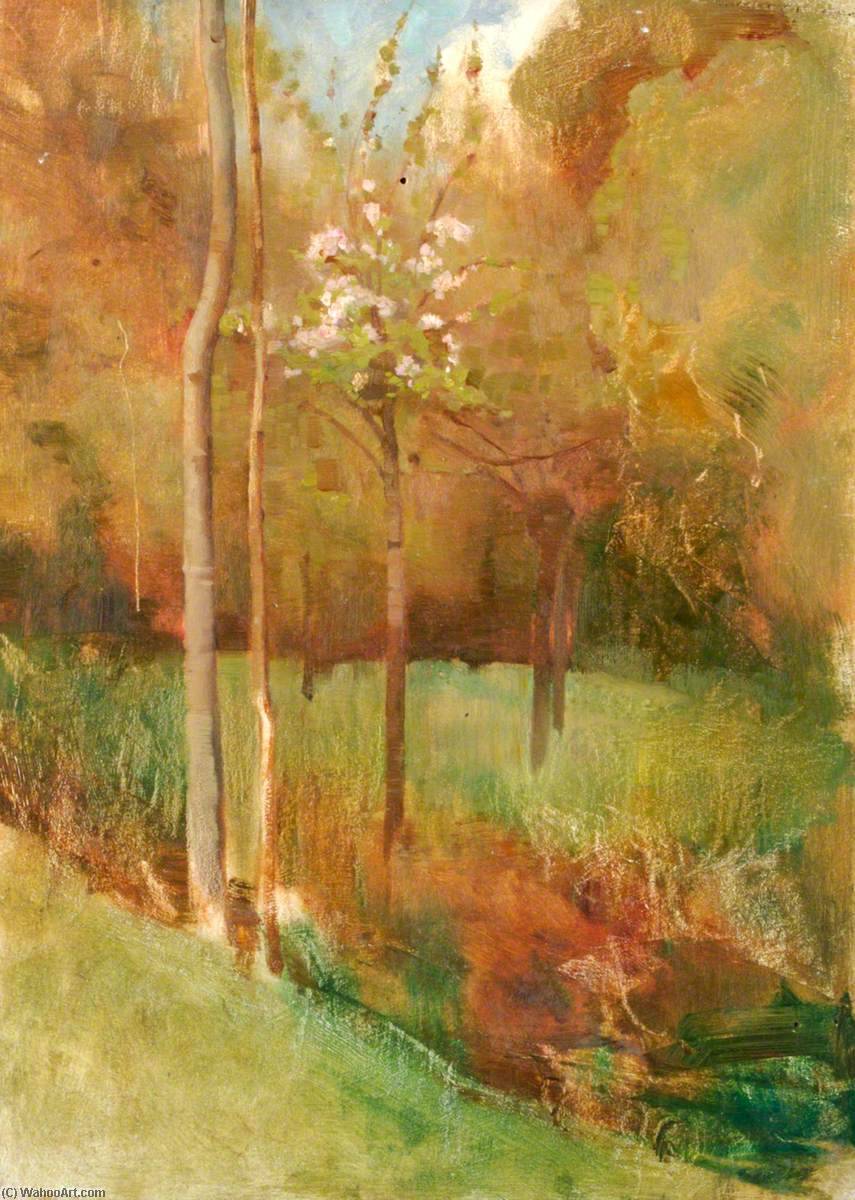 Artwork Replica Cherry Blossom by Benjamin Haughton (1865-1924 ...