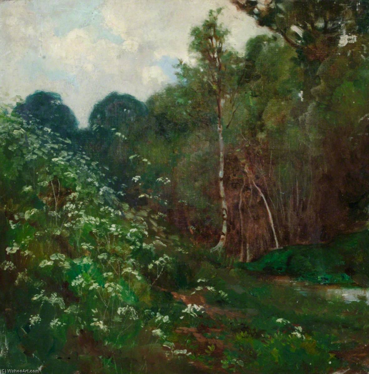 Adquirir Reproducciones De Pinturas Vista de Woodland con Stream de ...