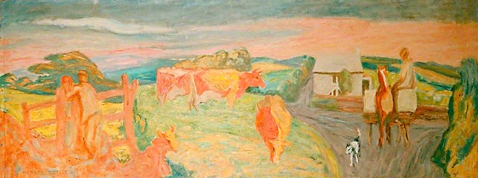 Paintings Reproductions Cornish Panorama, 1945 by Henryk Gotlib ...