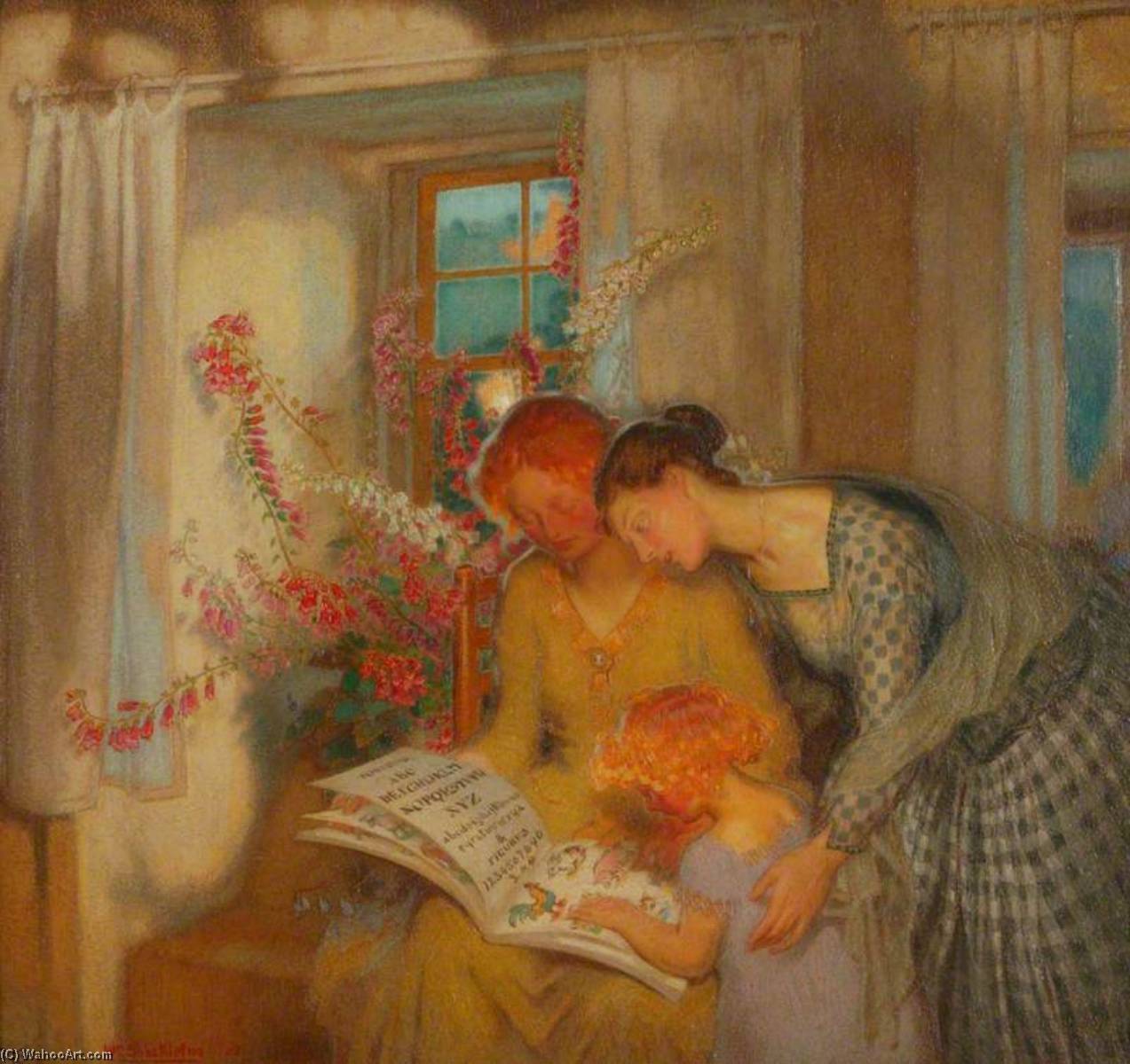 Reproducciones De Pinturas Hora de la cama, 1925 de William Shackleton ...