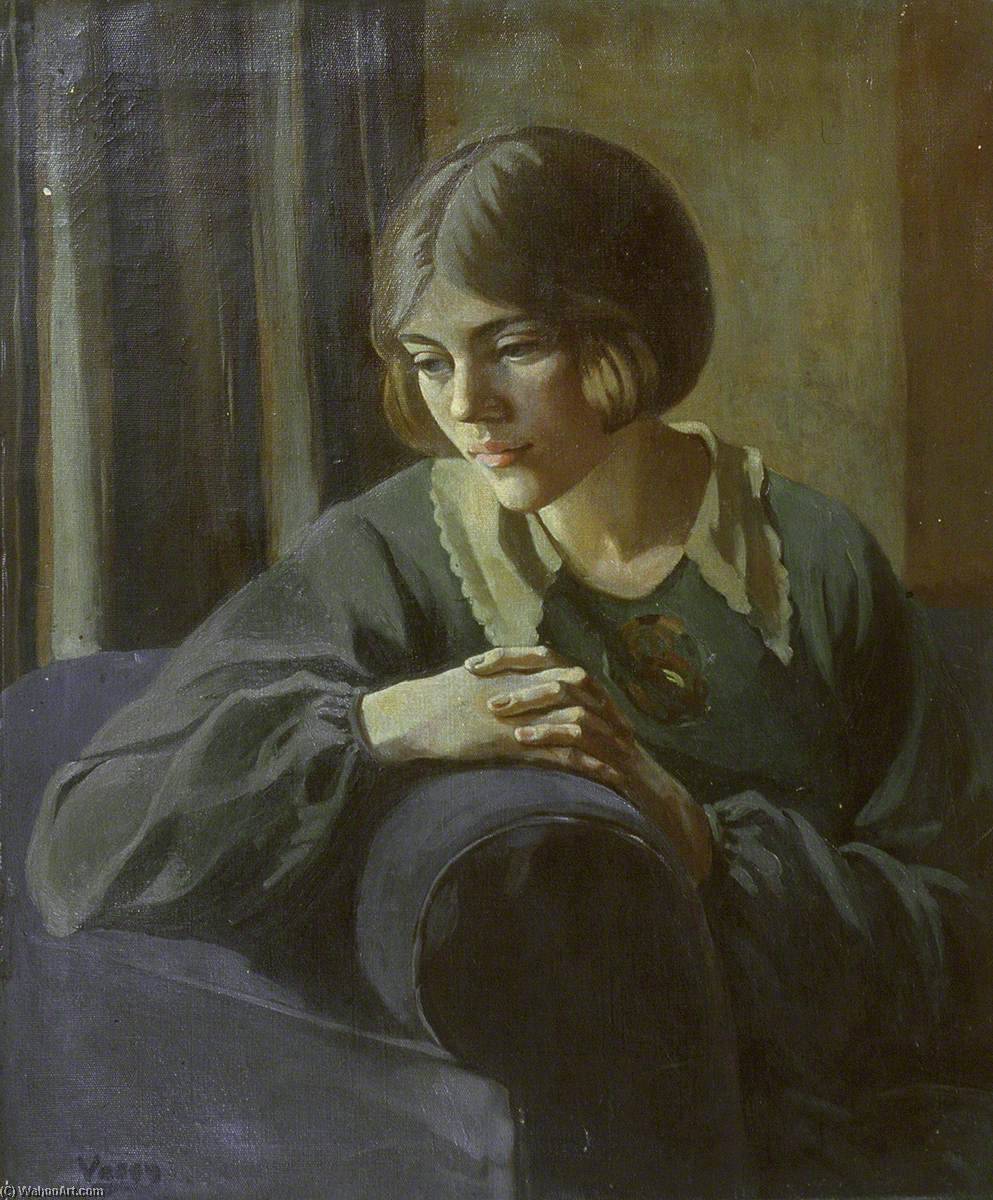 Get Art Reproductions Gabrielle Vasey (The Green Stole), 1930 by Gladys Vasey (Inspired By ...