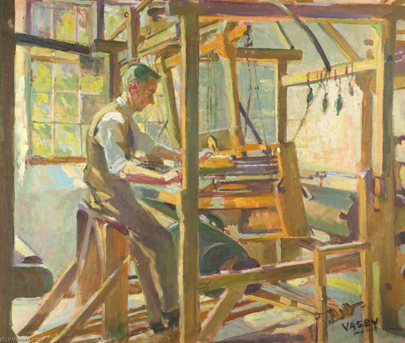 Purchase Oil Painting Replica Weaver by Gladys Vasey (Inspired By) (1889-1981) | WahooArt.com