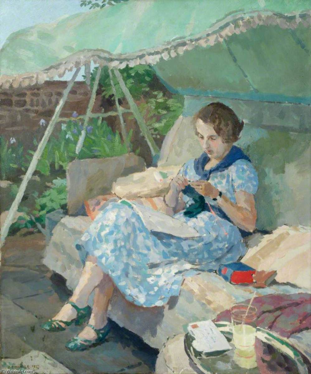 Order Artwork Replica Alice Ashley on a Garden Seat, 1937 by Donald ...