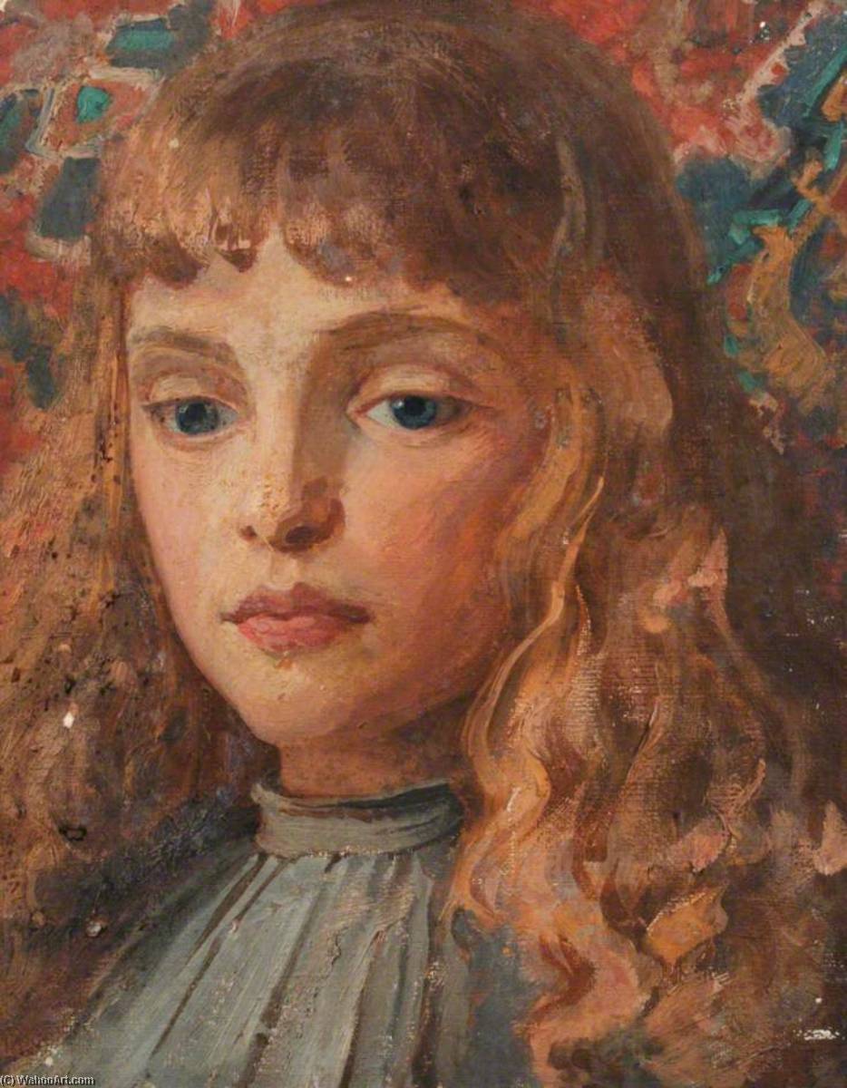 Reproductions D'art Portrait d`une fille avec une robe grise de William ...