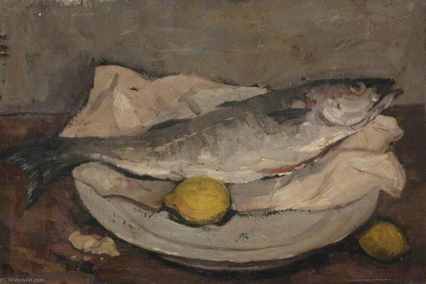 Still Life with Fish, 1949 by Alastair Frederick Flattely (1922-2009 ...