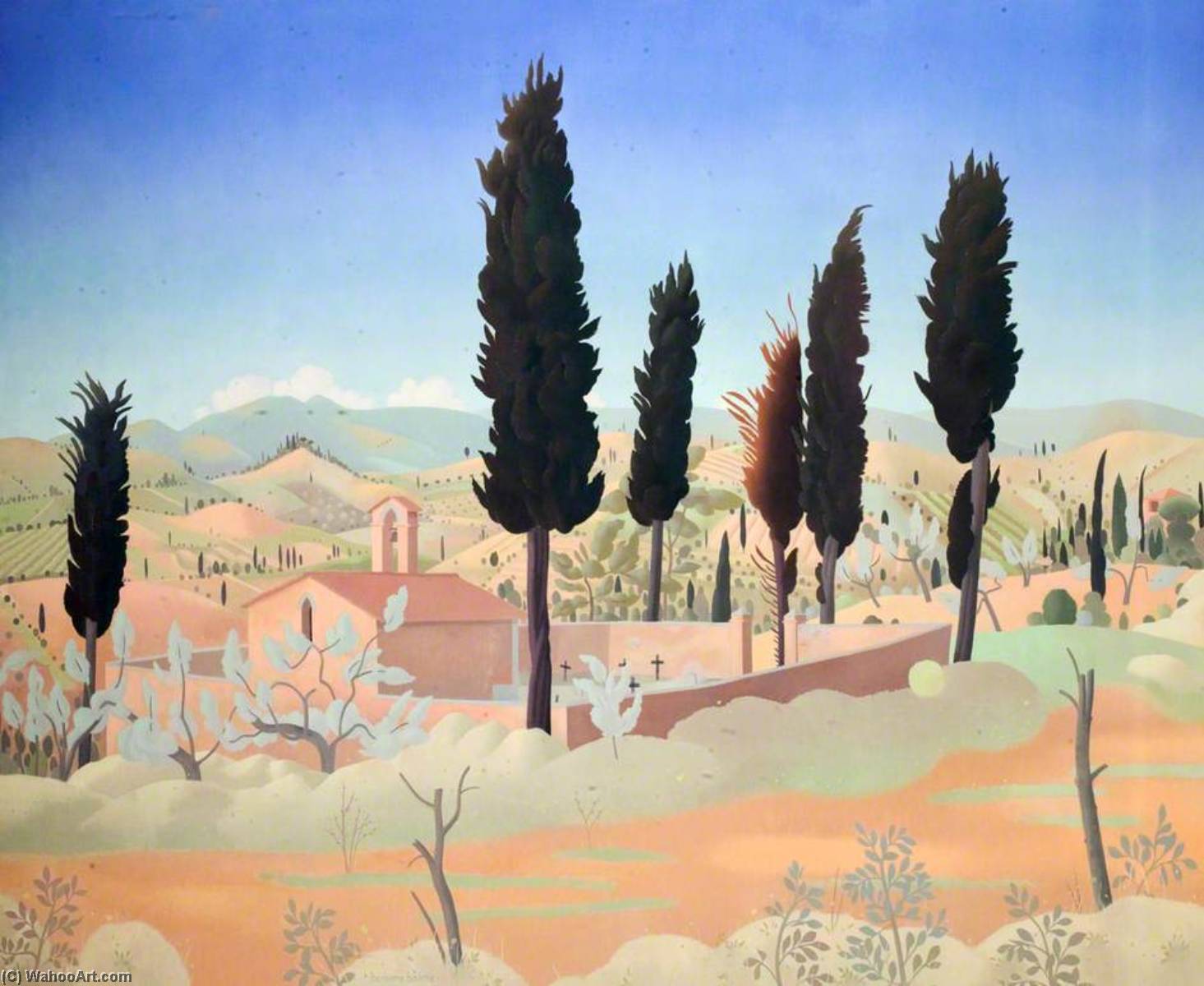 Deserted Cemetery, 1995 by Barbara Balmer (1929-2017) Barbara Balmer ...