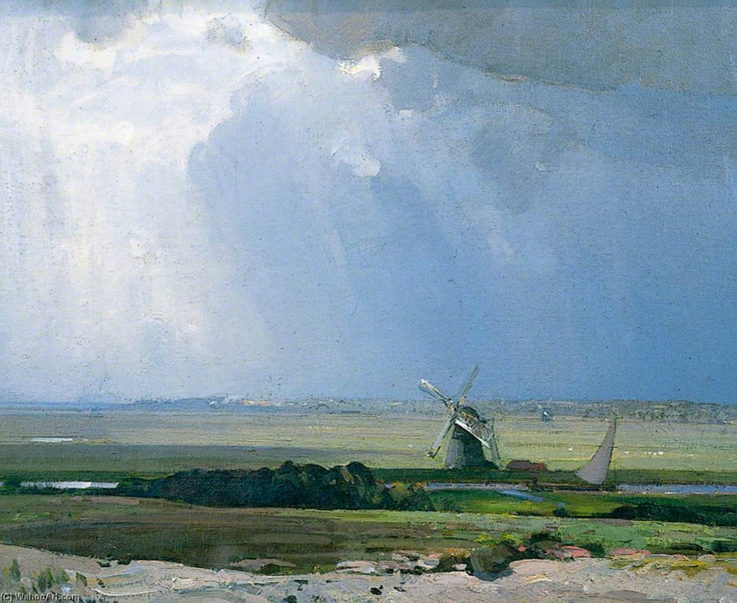 Order Artwork Replica The Dutch Windmill by Sir John Alfred Arnesby ...