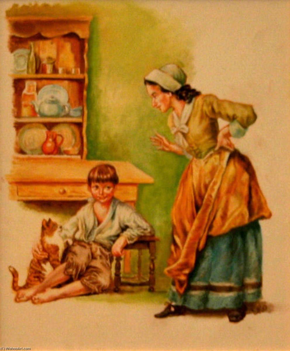 Susanna Wesley con Samuel Wesley, Junior y un gato, 2003 de Richard ...