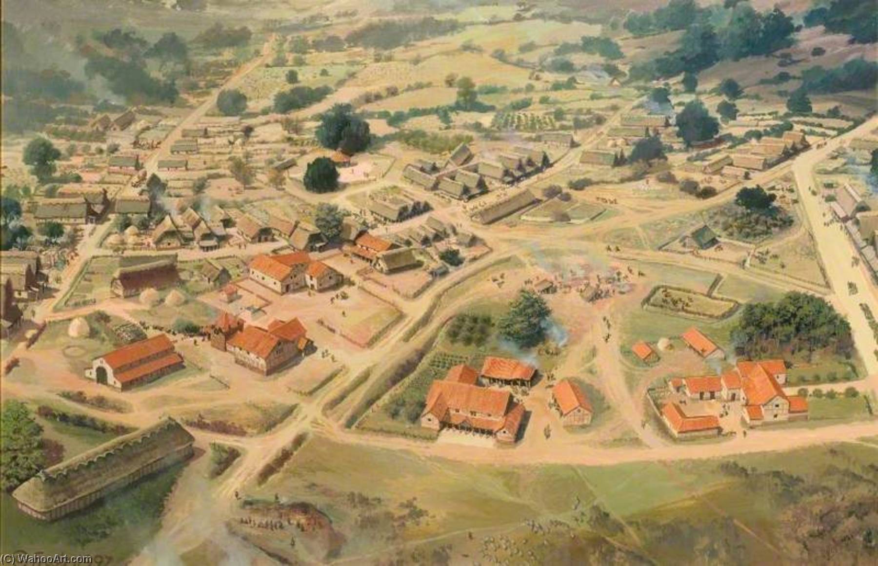 Paintings Reproductions Depiction of Roman Sandy in the 3rd Century AD ...