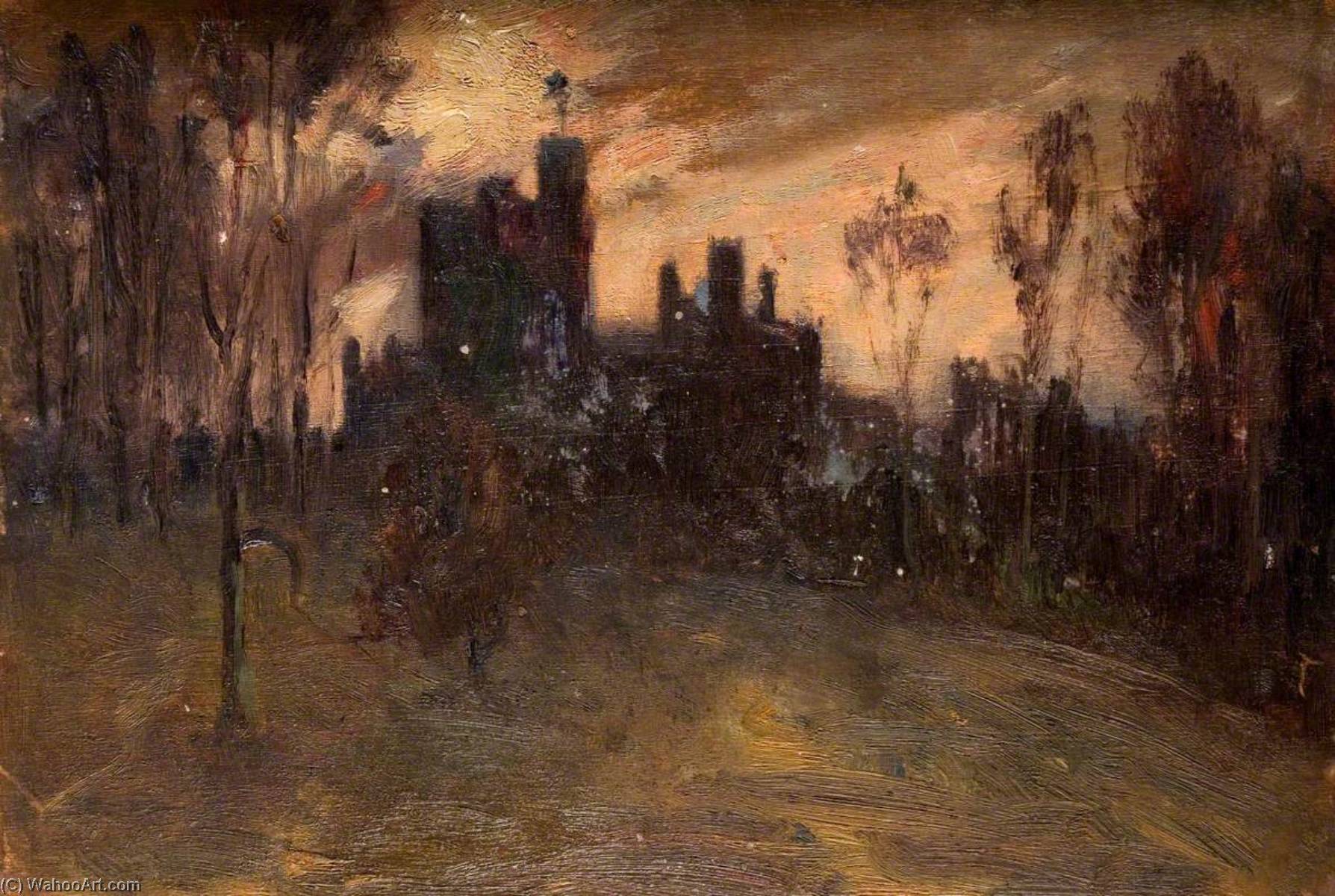 Artwork Replica Powis Castle by Joseph Alfonso Toft (Inspired By) (1866 ...