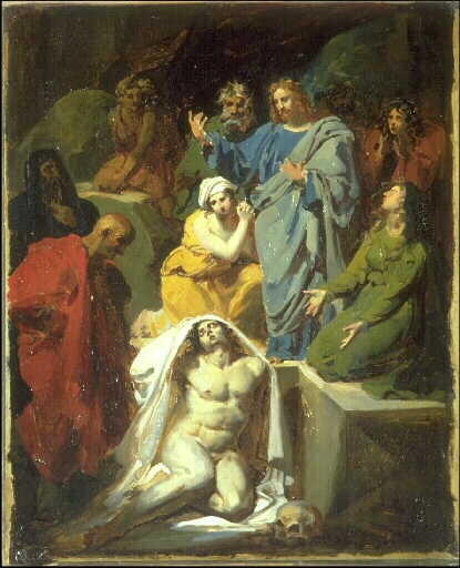 Paintings Reproductions La Résurrection de Lazare by Auvray Félix (1800 ...