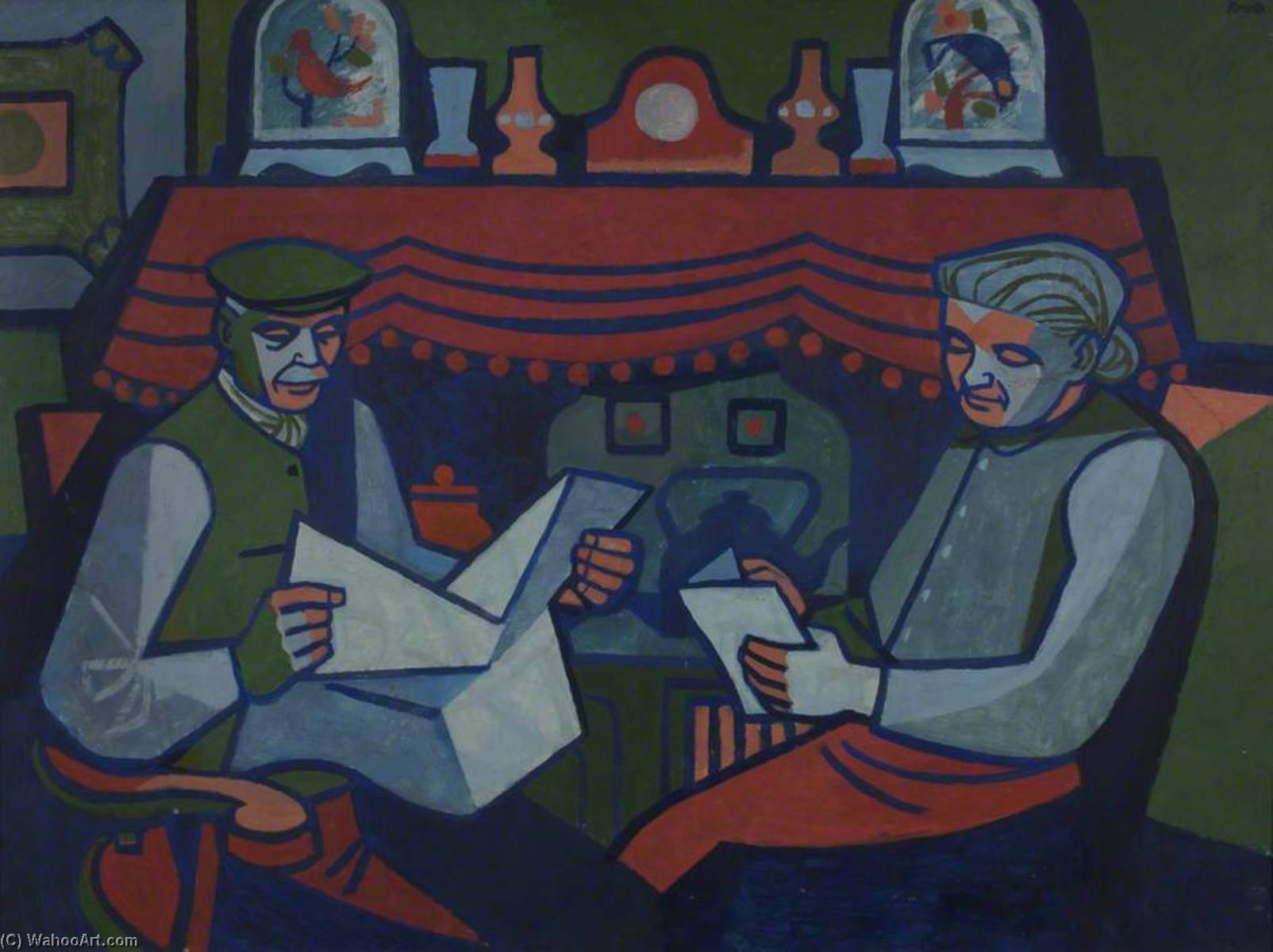 Réplique De Peinture Feu de Cliff Rowe (Inspiré par) (1904-1988 ...