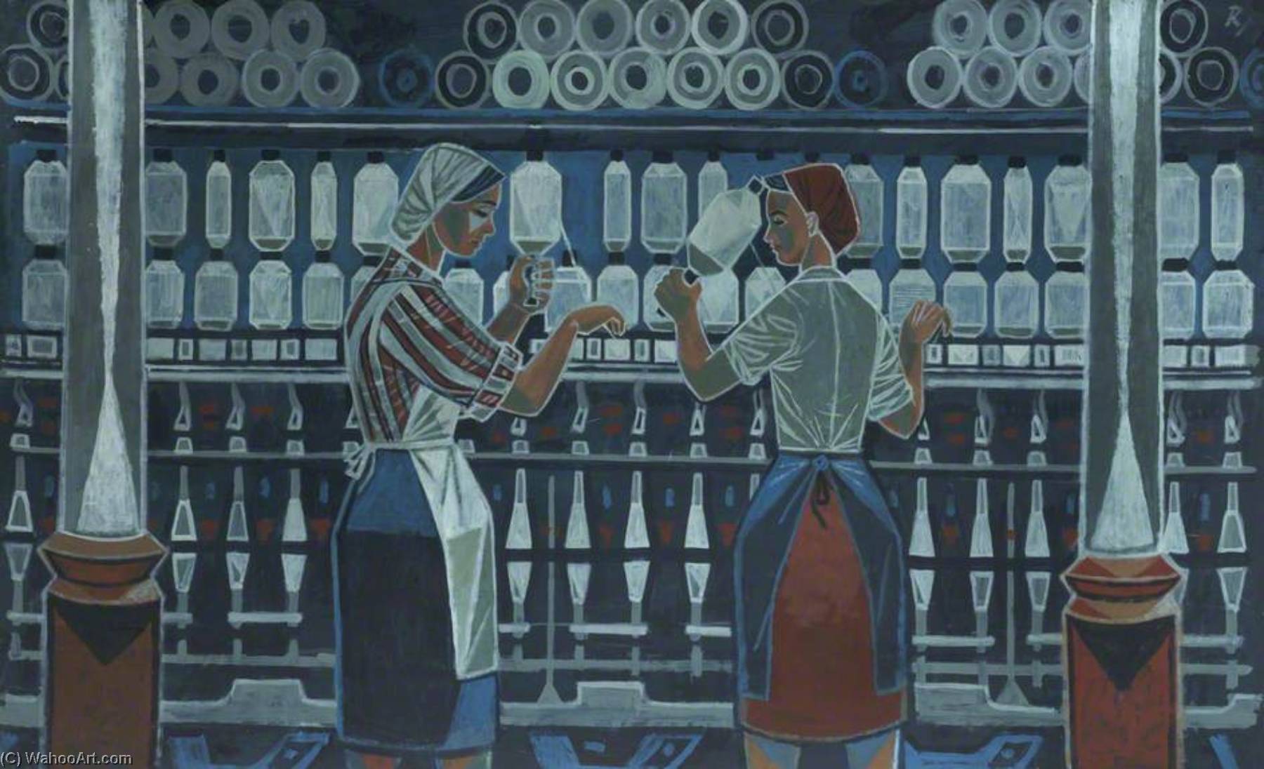 Buy Museum Art Reproductions Textile Workers by Cliff Rowe (Inspired By ...