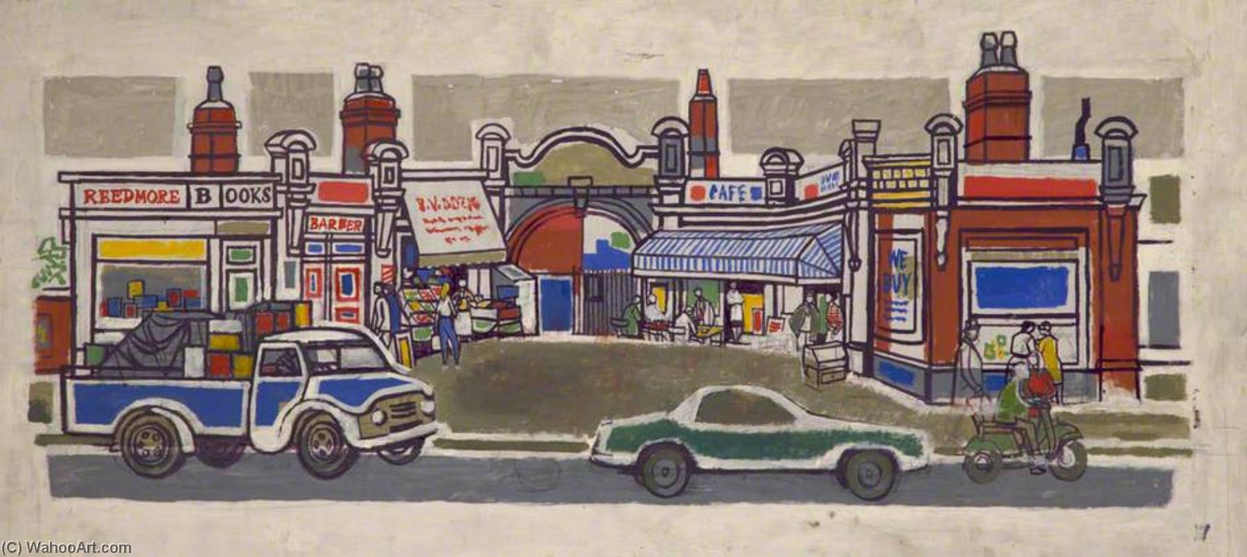 Reproducciones De Arte Escena de la calle (sin terminar) de Cliff Rowe ...