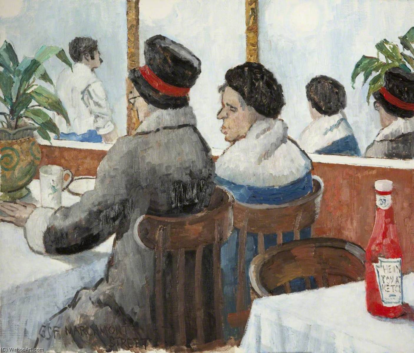 Café Society, 2002 by Geoffrey Scowcroft Fletcher (1923-2004) Geoffrey ...