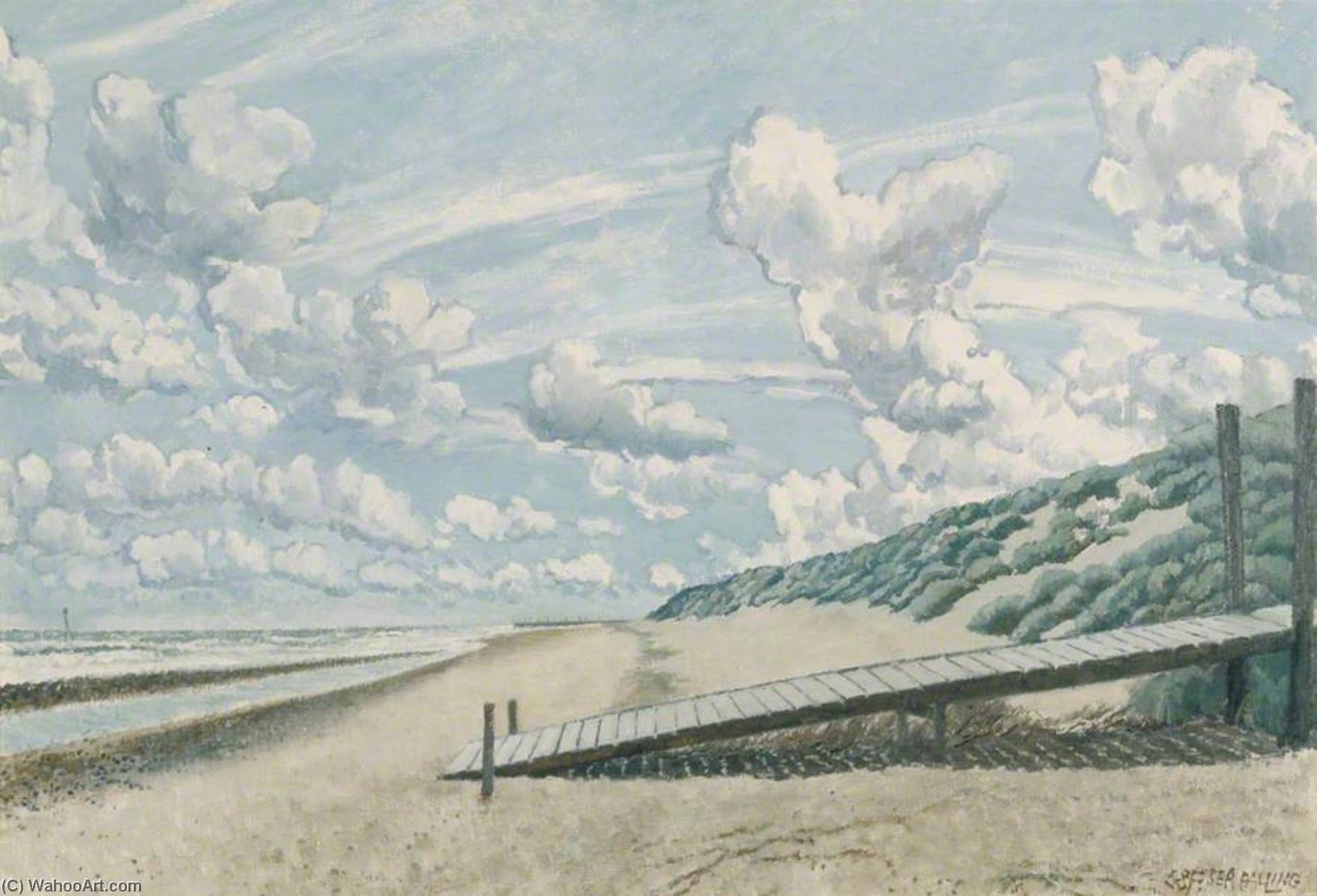 Sea Palling, Norfolk de Geoffrey Scowcroft Fletcher (1923-2004 ...