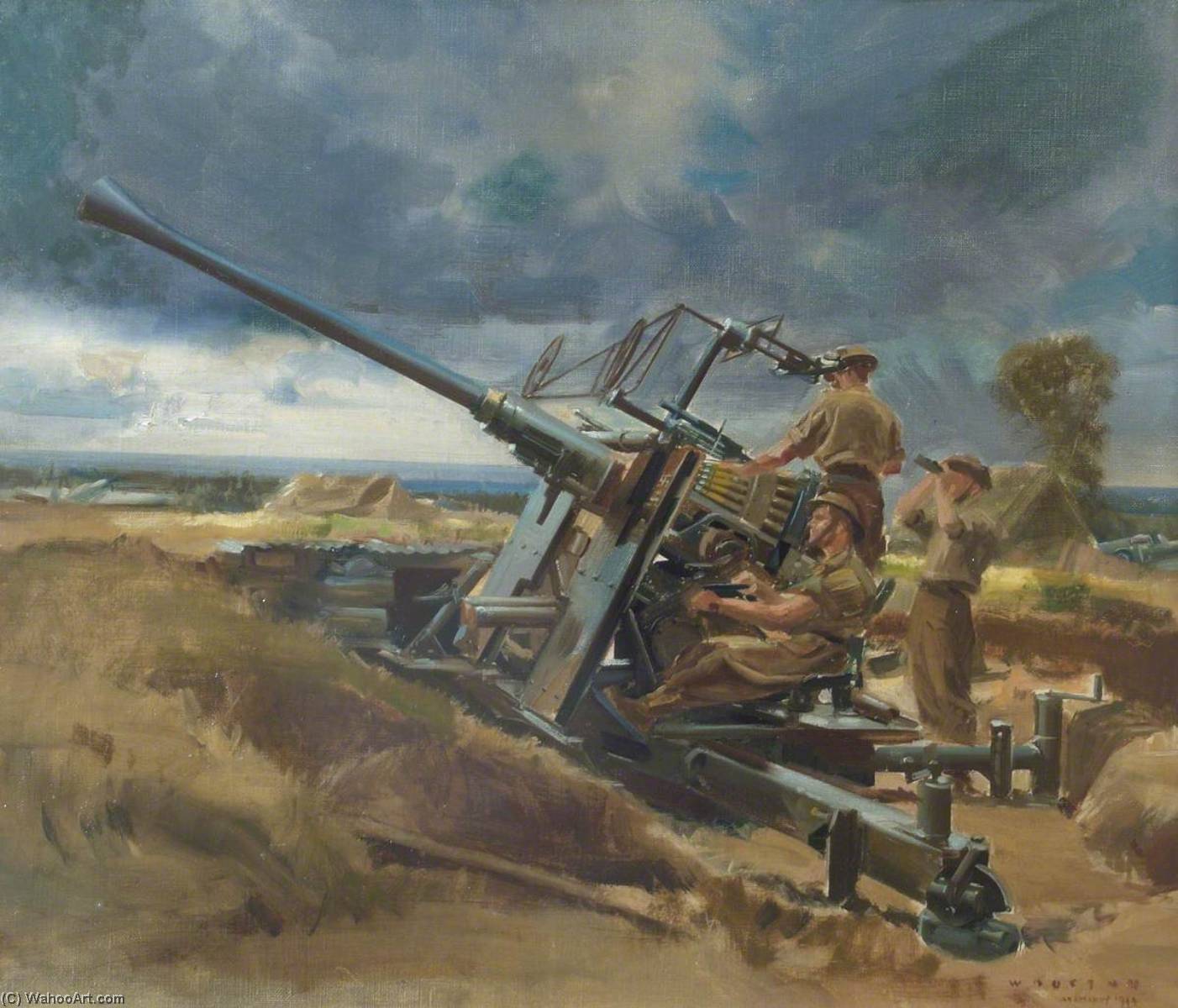 Oil Painting Replica Anti Aircraft Gunners, No.219 Squadron, RAF ...