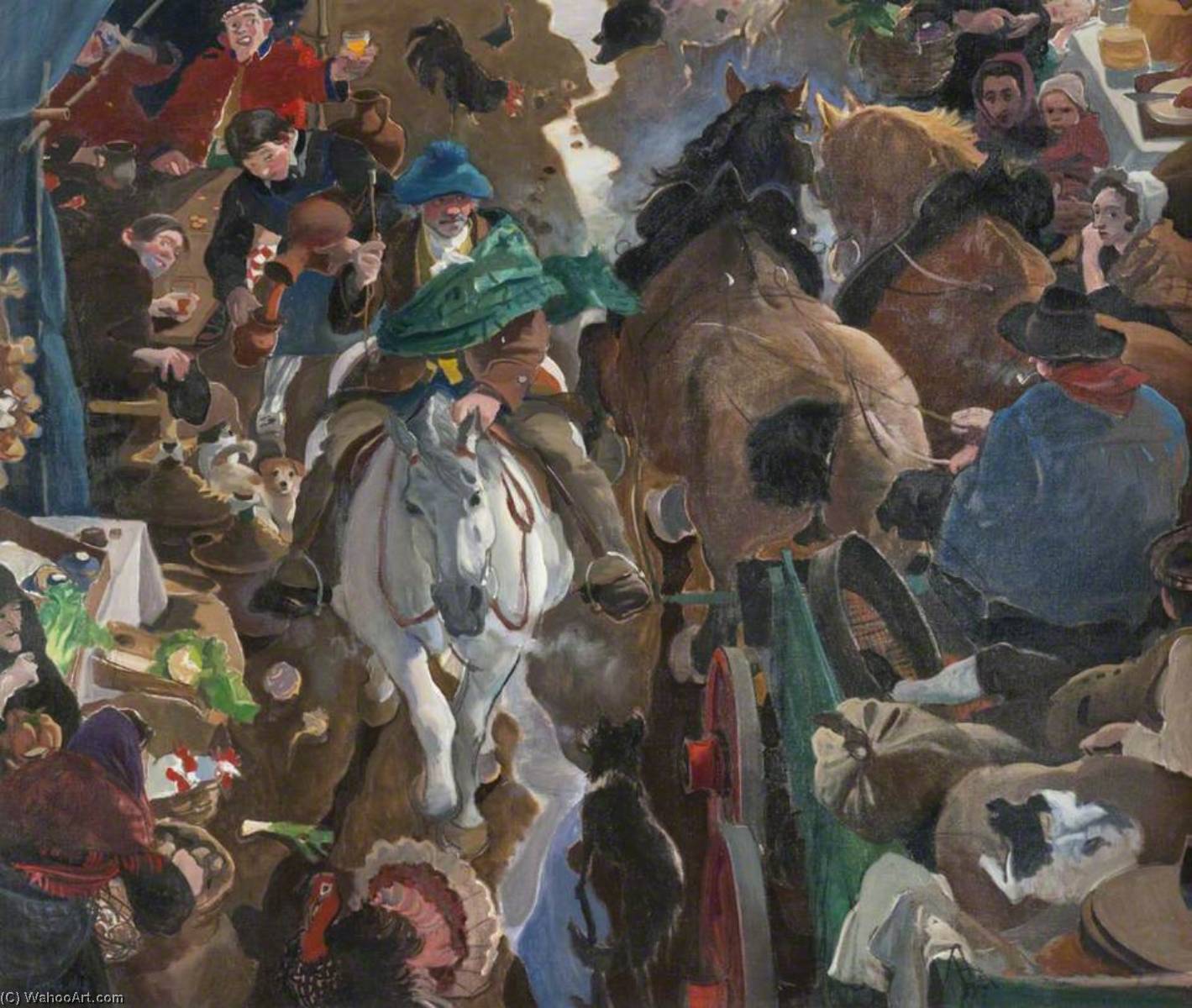 `Riding into Market`, 1996 de Alexander Goudie (1933-2004) Alexander ...