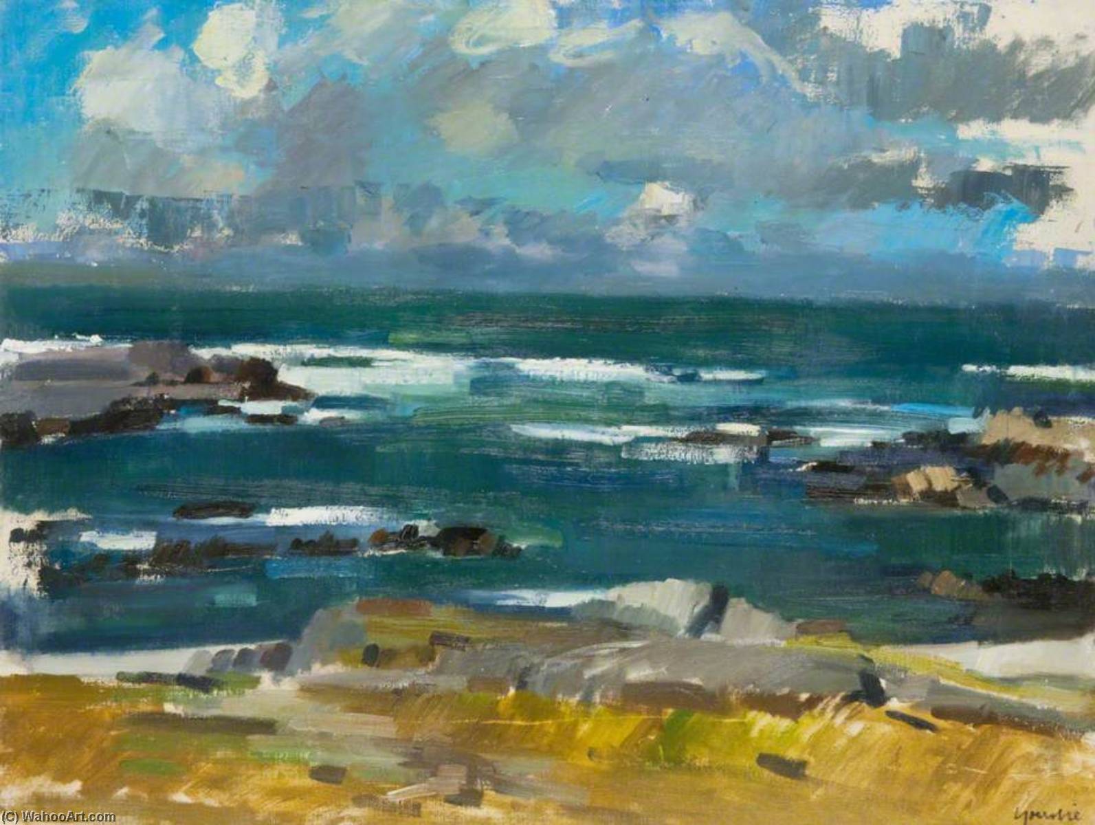 The Atlantic from Colonsay, Early Autumn by Alexander Goudie (1933-2004 ...
