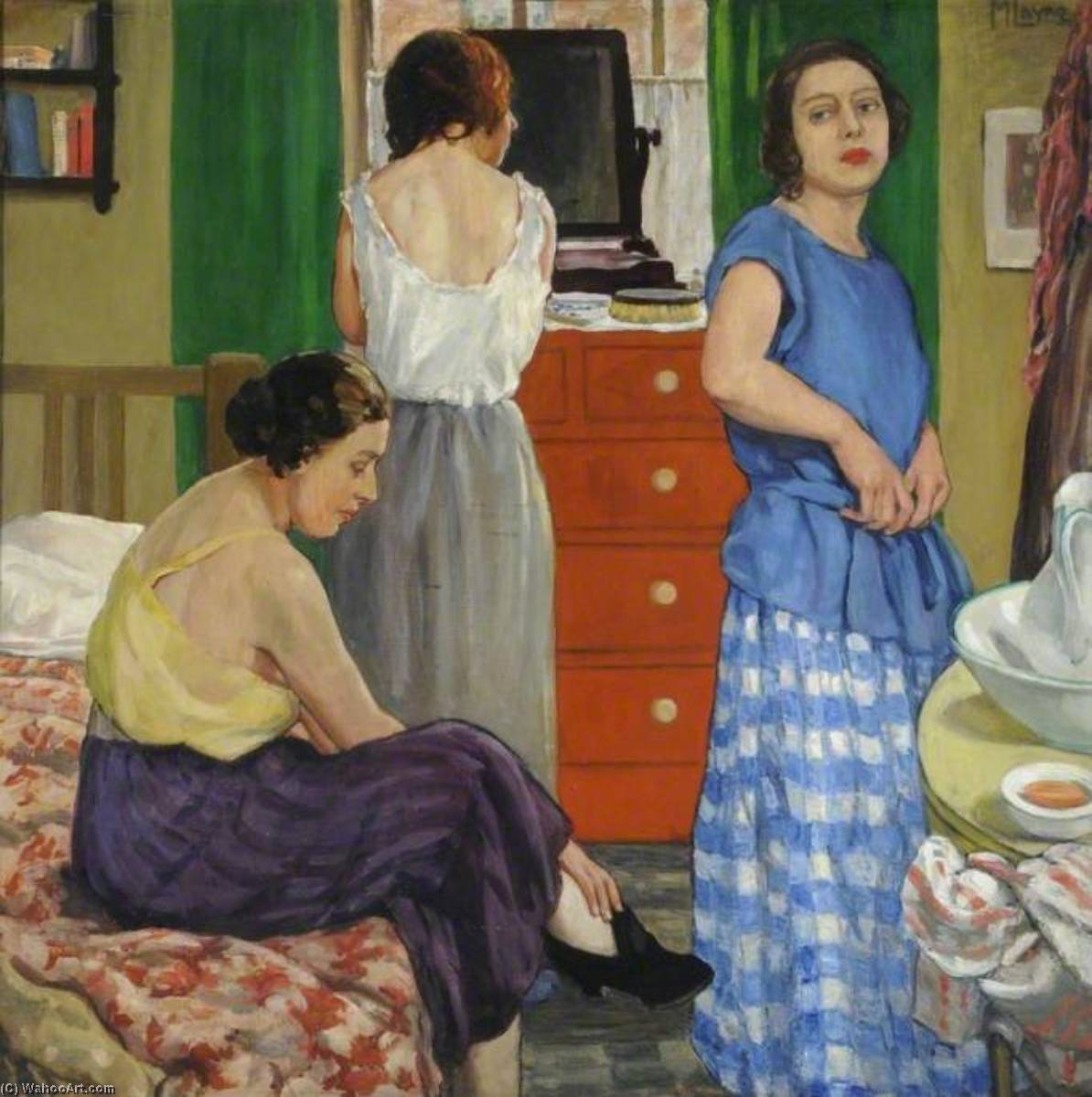 Art Reproductions Girls Dressing, 1920 by Mabel Frances Layng (1881 ...