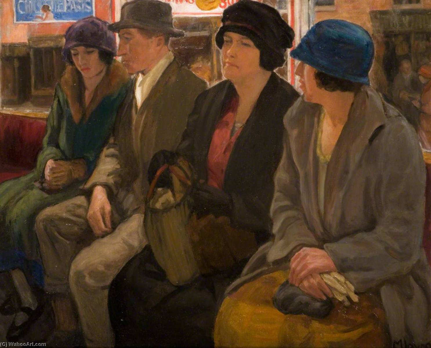 Museum Art Reproductions The Omnibus, 1920 by Mabel Frances Layng (1881 ...