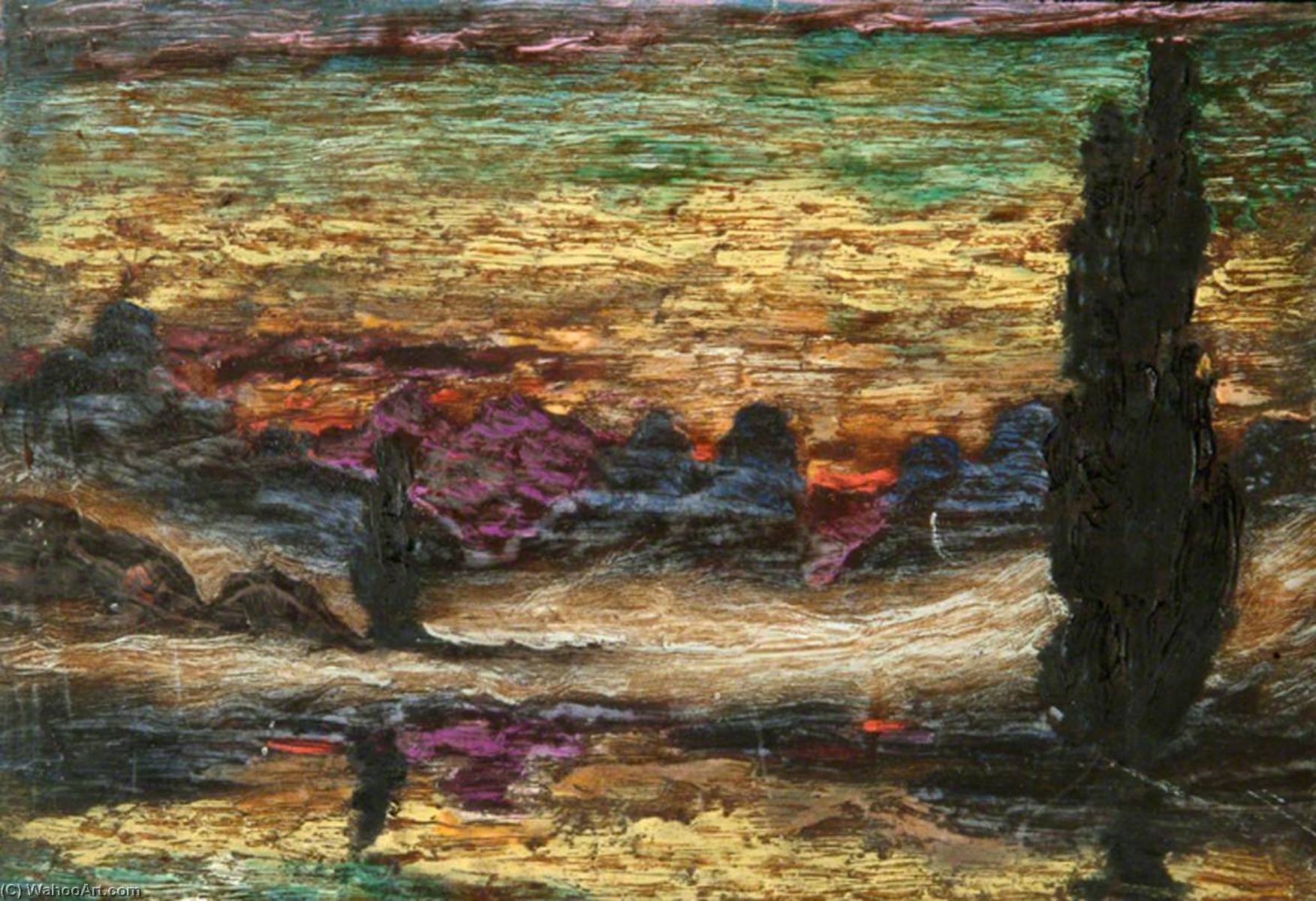 Order Artwork Replica Sunset Sketch by Sidney Herbert Sime (1865-1941 ...