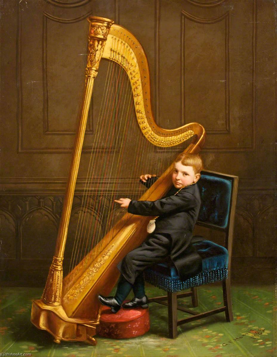 Buy Museum Art Reproductions Boy with a Harp, 1882 by George Frederick ...
