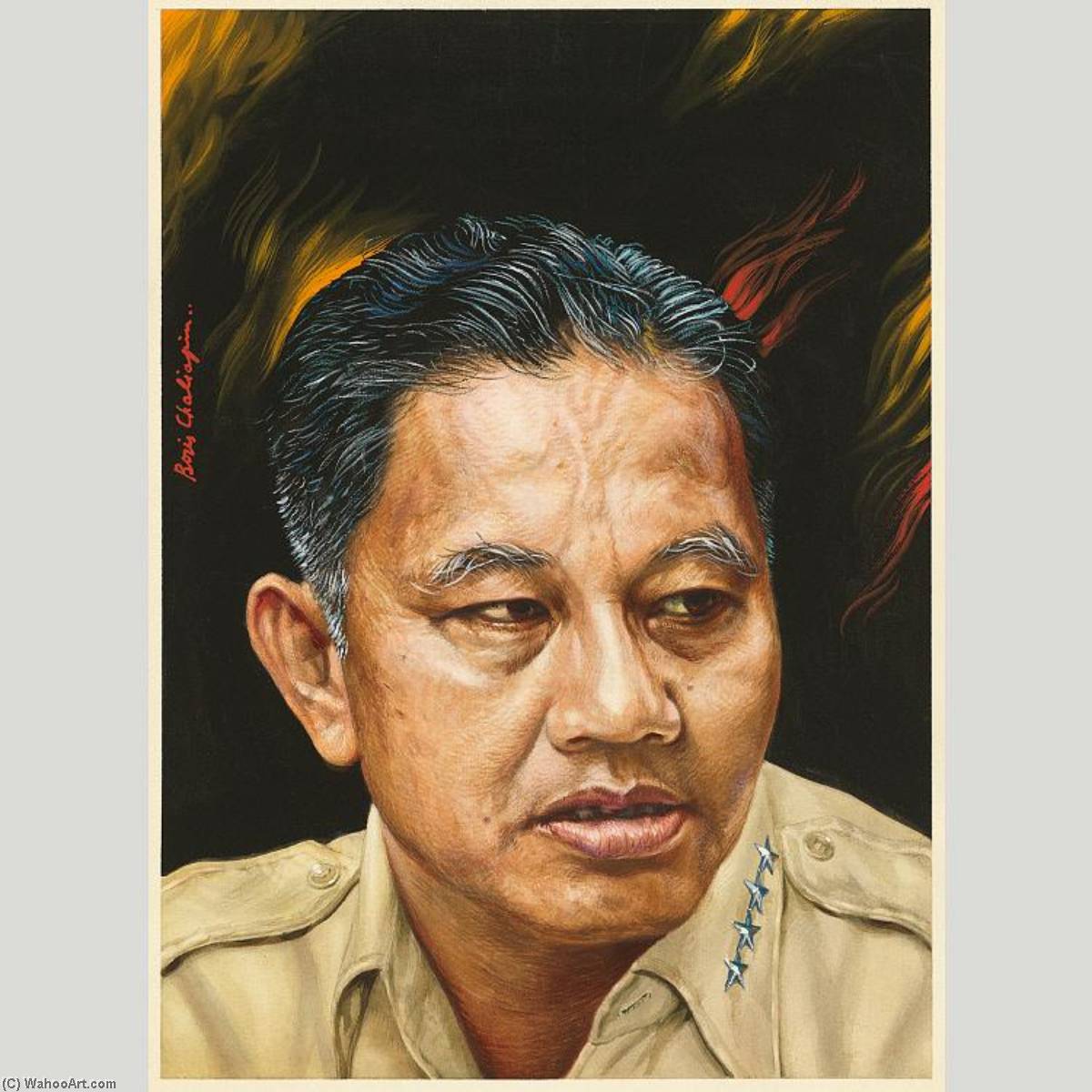 Artwork Replica Duong Van Minh by Boris Chaliapin (Inspired By) (1904-1979) | WahooArt.com