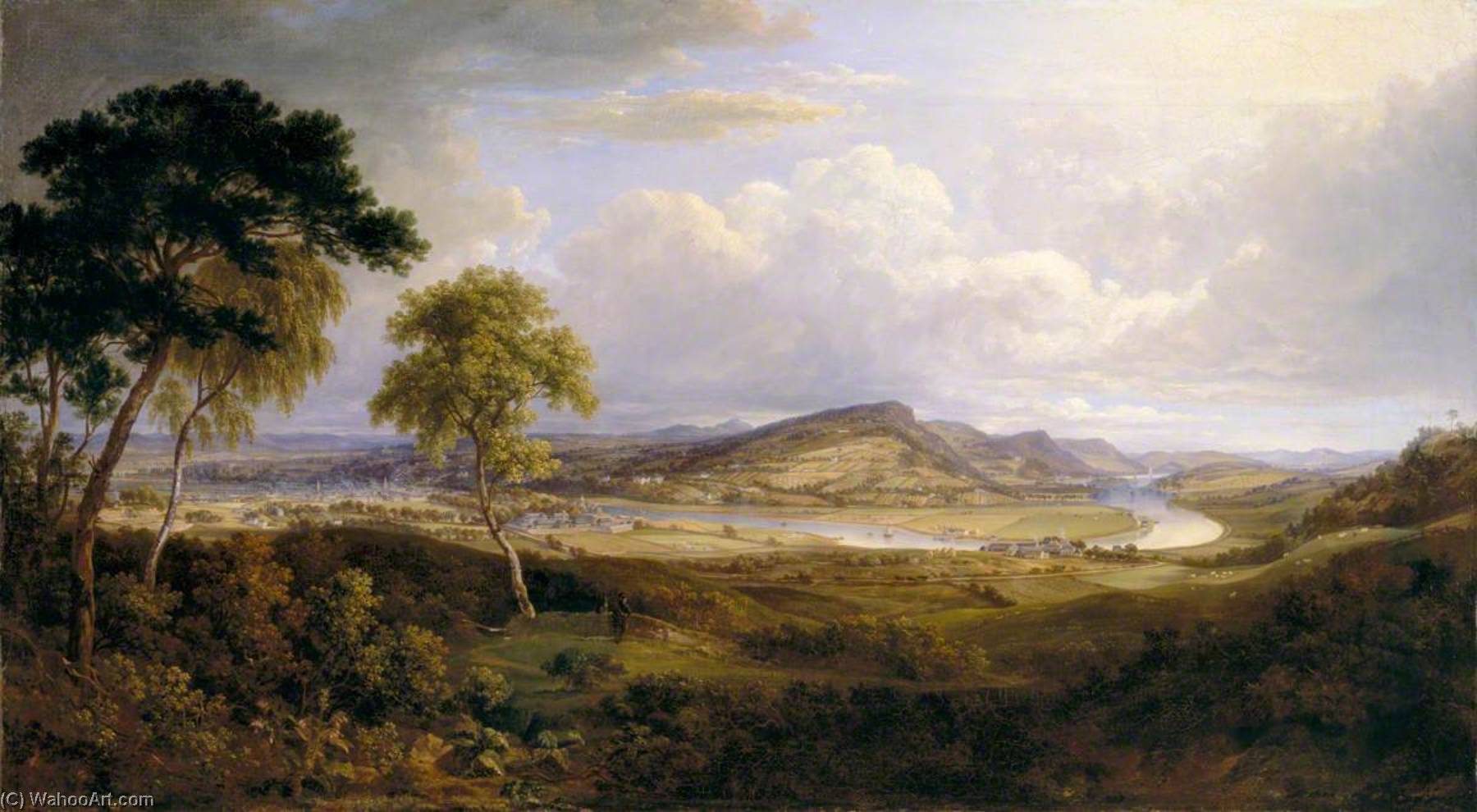 Oil Painting Replica View of Perth, 1829 by Robert Gibb (1845-1932 ...