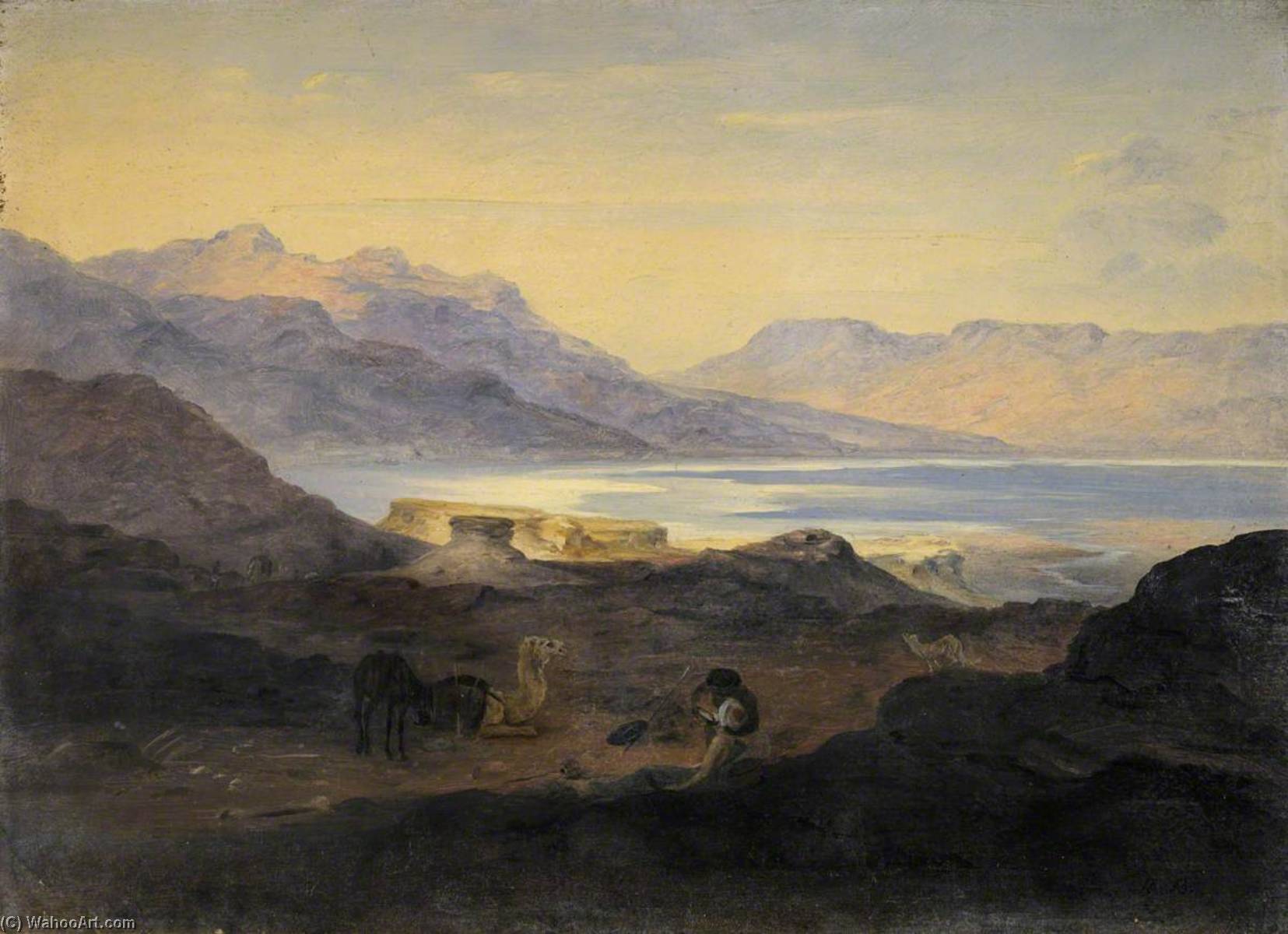 Reproduções De Belas Artes Salt Lake, Bahr Assal, 1843 por Johann ...