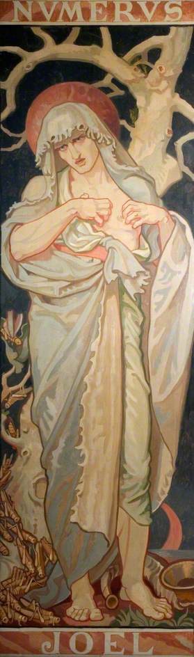 Artwork Replica Stained Glass Design, Joel, 1910 by Frederick James ...