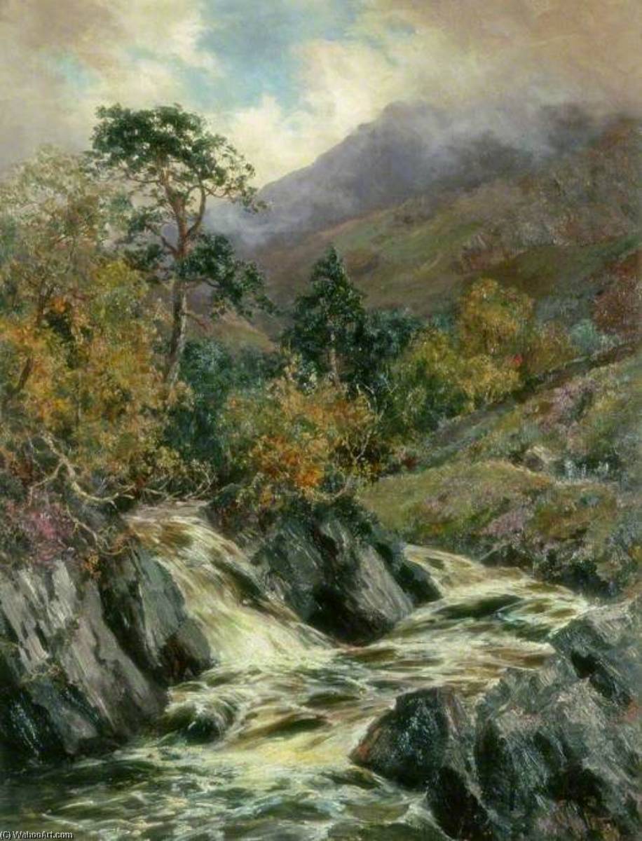 Artwork Replica Landscape with Mountain Stream by John Falconer Slater ...