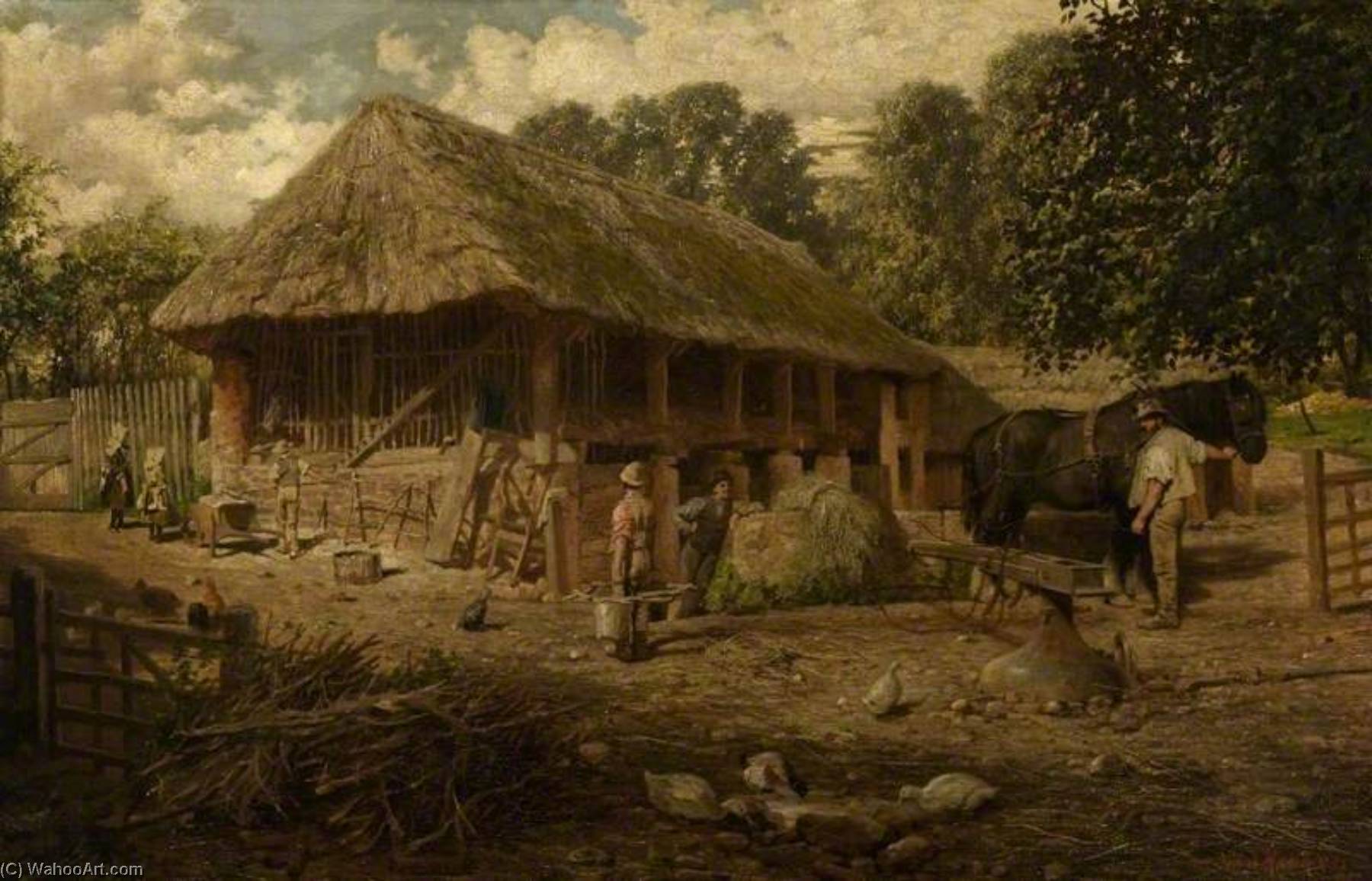 Order Artwork Replica A Somerset Farm, 1887 by Norman Macbeth (1821 ...