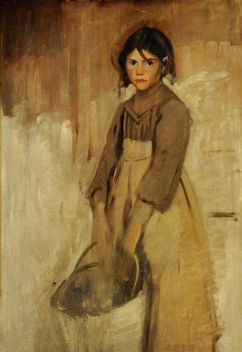 Obter Gravura De Qualidade De Museu Filha do alimentador de porco por ...