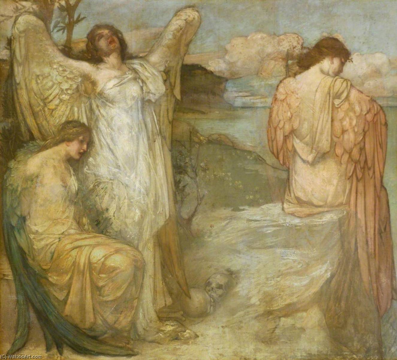 Gravura De Qualidade De Museu Orpheus Bacchantes na costa, 1909 por ...