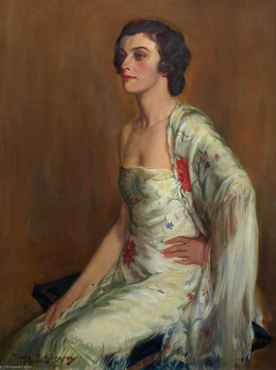 Get Paintings Reproductions A Lady with a Shawl (Miss Betty Cautley) by ...