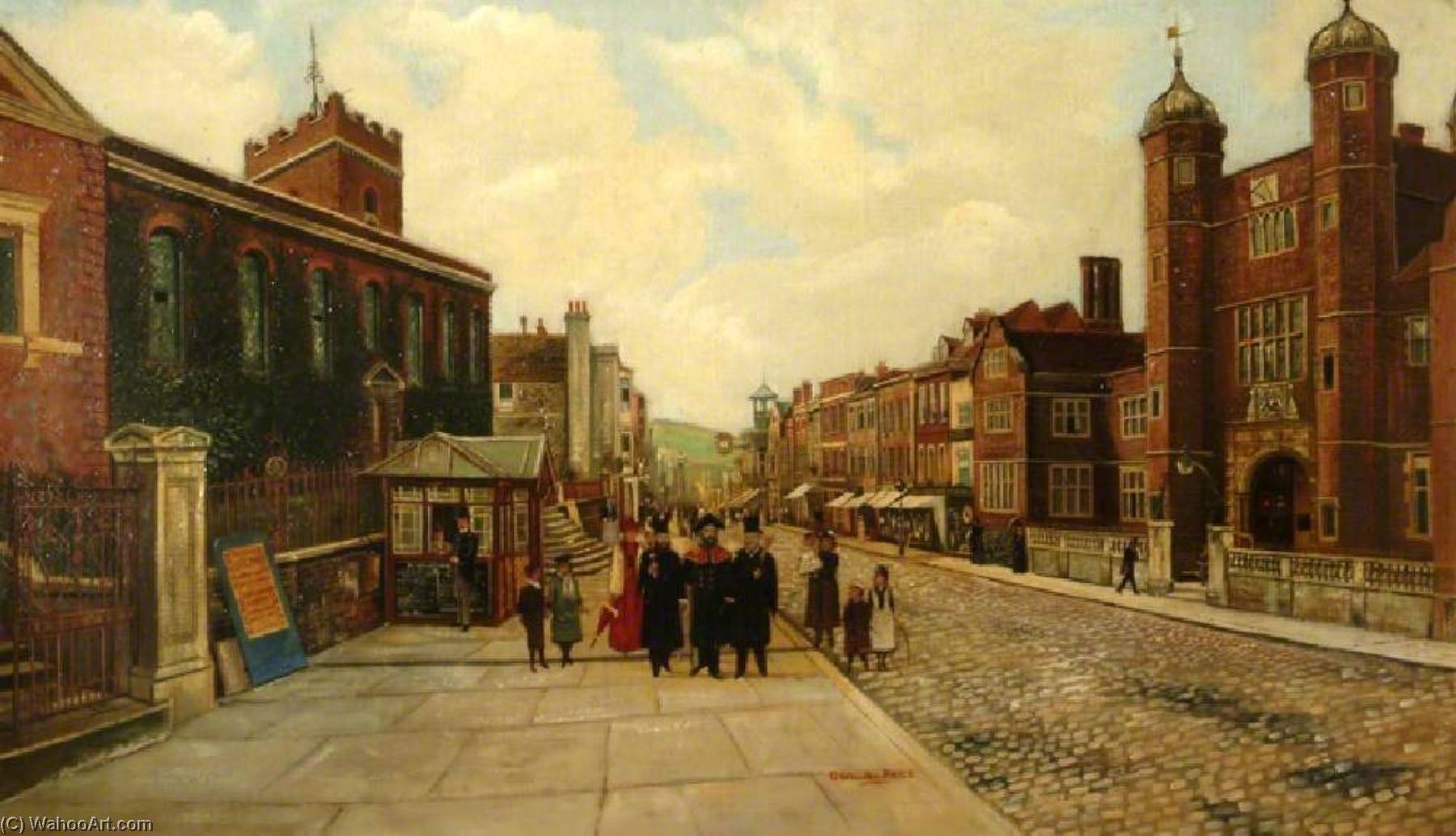 Art Reproductions High Street, Guildford, Looking West, with a View of ...