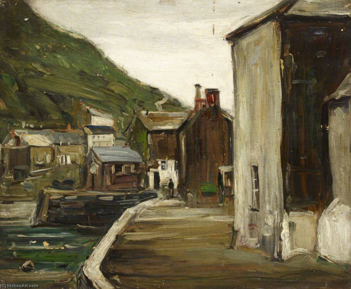 Réplique De Peinture Canal Scene, 1921 de Maud Ireland Button (Inspiré ...