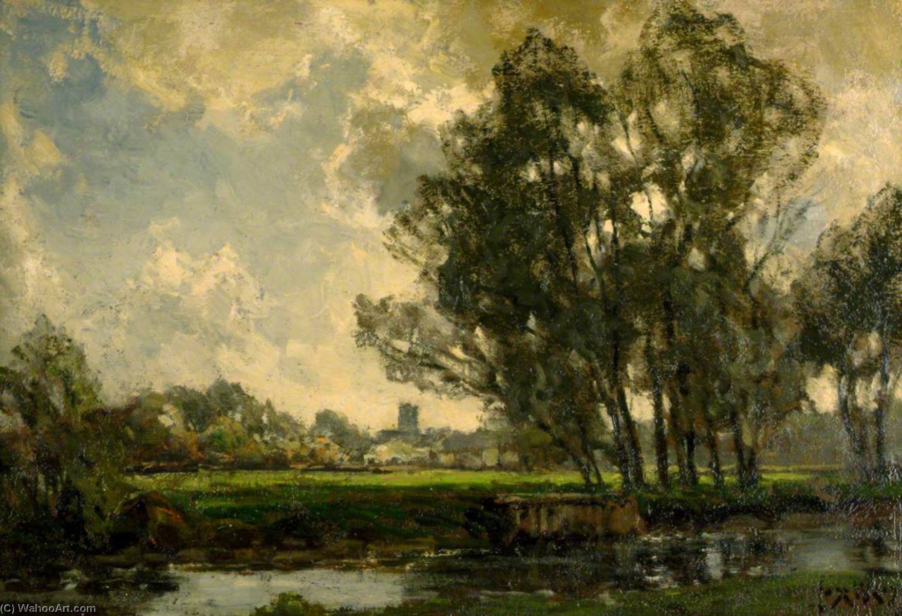 Order Artwork Replica Dedham Church by José Weiss (1859-1919 ...