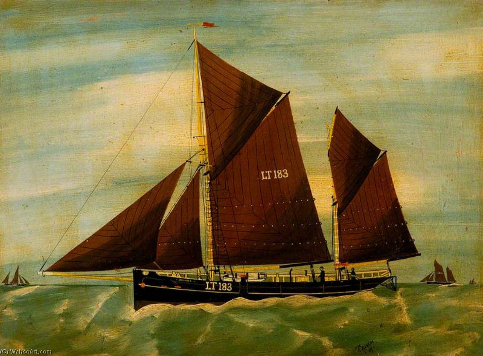 Order Artwork Replica `Defender` LT183, 1907 by Ernest George Tench ...