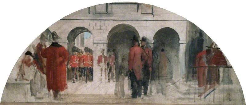 Reproducciones De Pinturas The Old Threadneedle Street Courtyard with ...