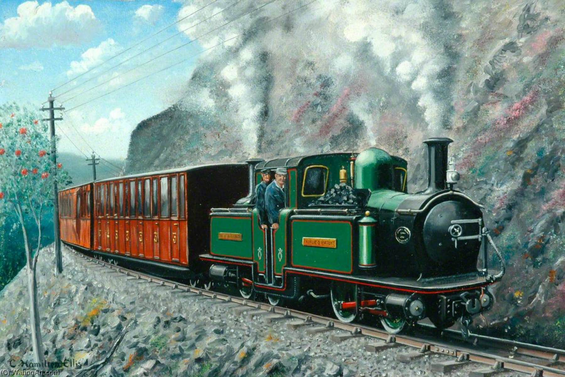 Art Reproductions Fairlie Locomotive on Ffestiniog Railway by Cuthbert ...