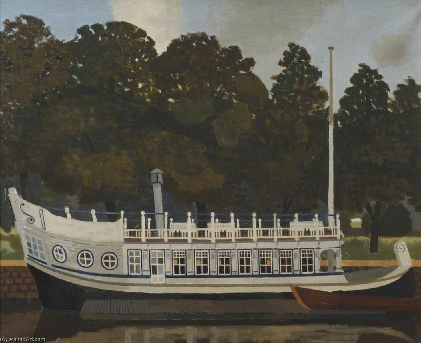 Reproduções De Pinturas College Barge por Kenneth Rowntree (Inspirado ...
