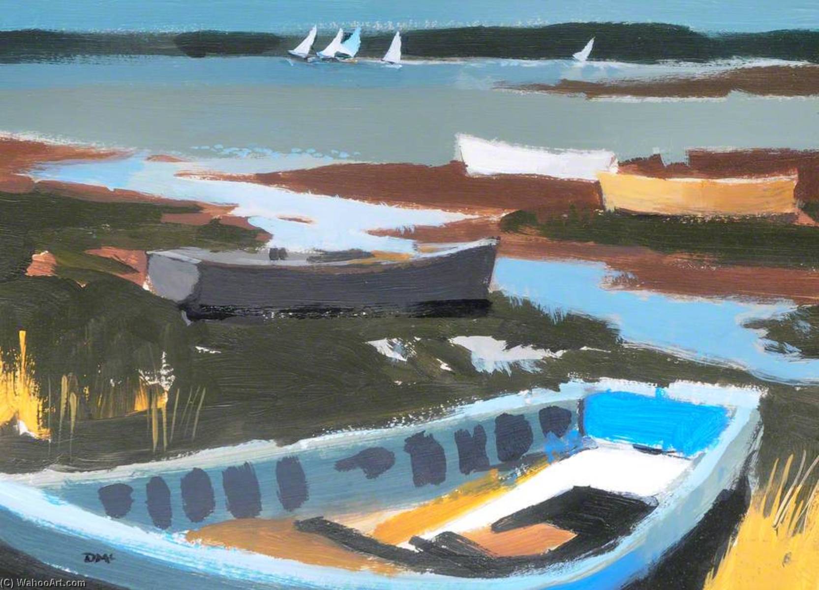 The Estuary by Donald Mcintyre (1923-2009) Donald Mcintyre | WahooArt.com