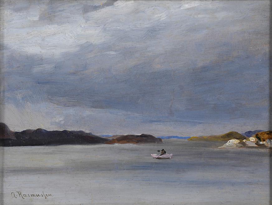 Get Art Reproductions Fjord Landscape by Georg Anton Rasmussen (1842 ...