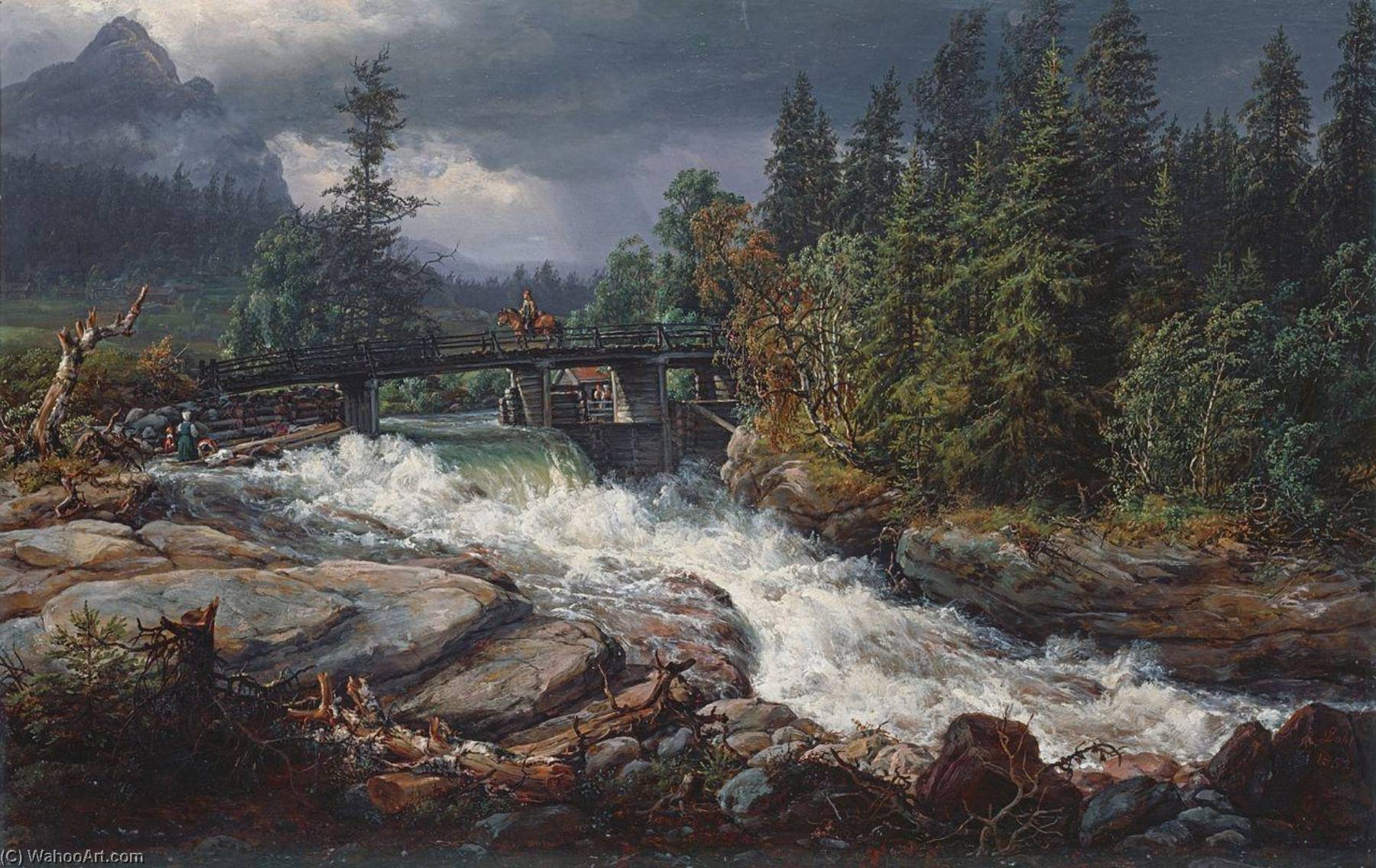 Réplique De Peinture Maridalen, 1852 de Johan Christian Clausen Dahl ...