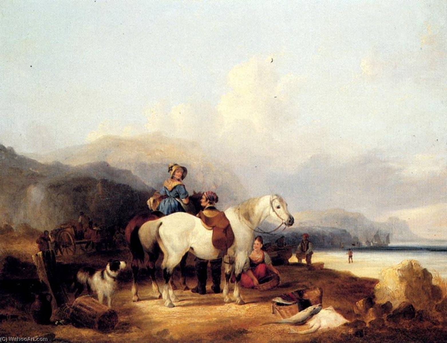 Reproducciones De Arte Mirando hacia el mar, 1846 de William Shayer ...