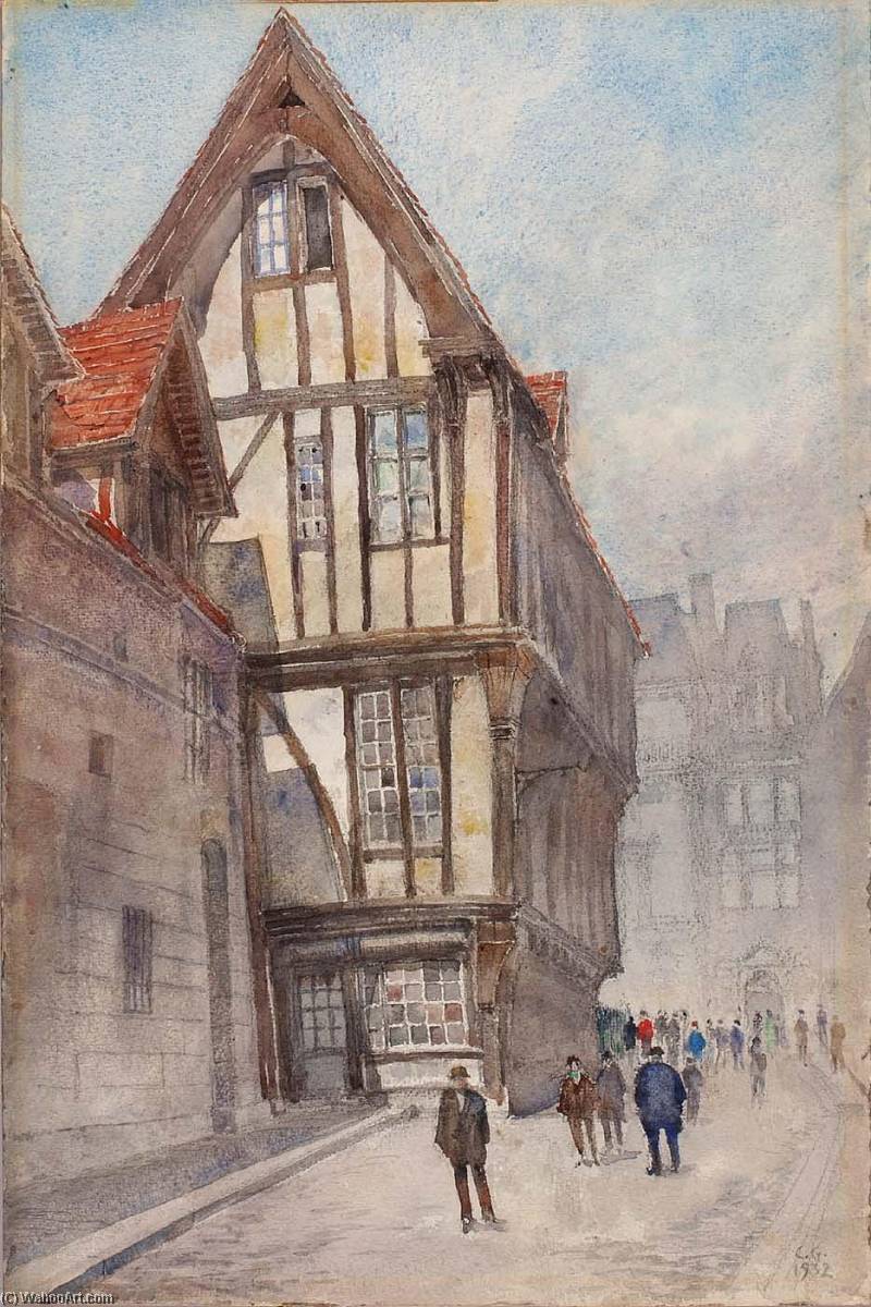 Museum Art Reproductions Old House in Rouen, 1932 by Cass Gilbert (1859 ...